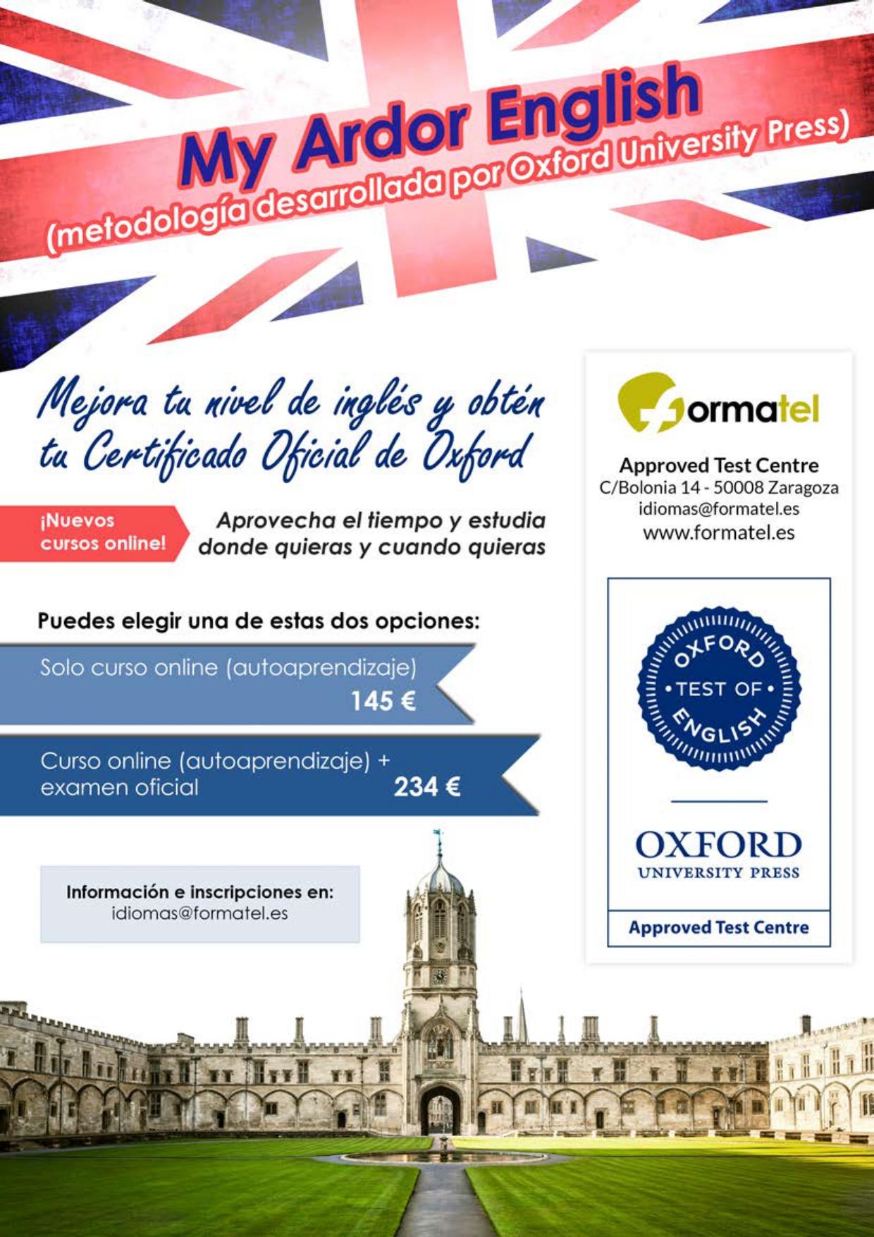 Mejora tu nivel de inglés y obtén tu Certificado Oficial de Oxford ...